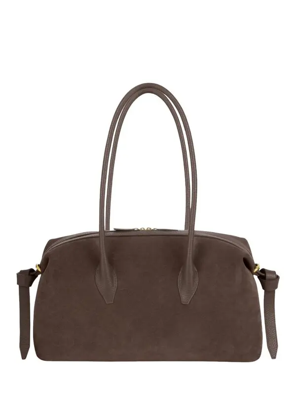Yuzefi Brioche Suede-finish Tote Bag - Nutmeg