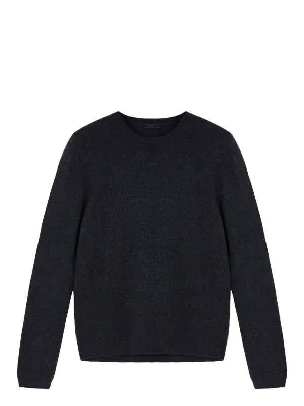 Prada Long Sleeve Crew Neck Sweater - Coal Gray