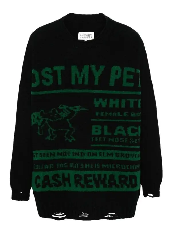 MAISON MARGIELA Jacquard Pullover - Black