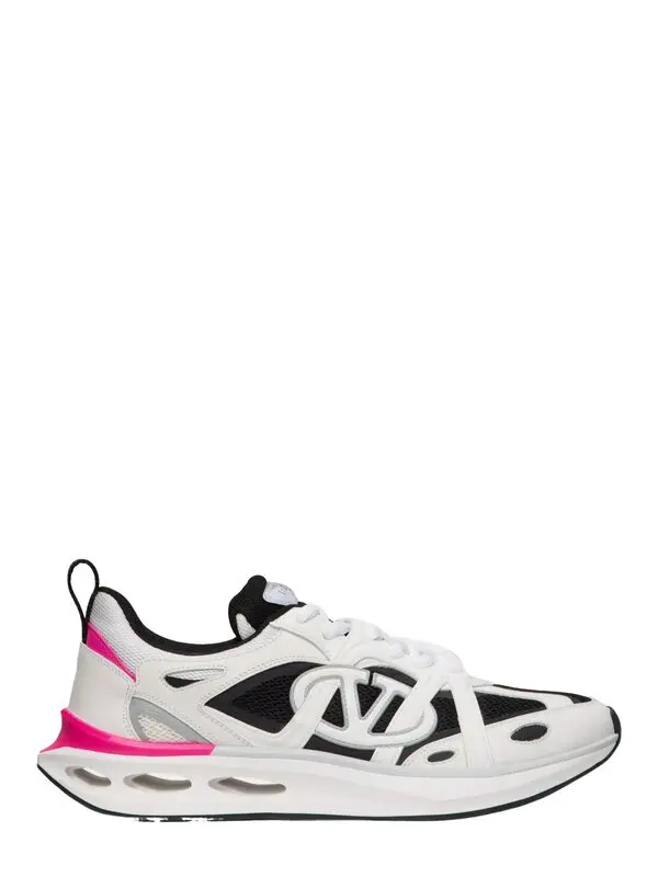 Valentino Garavani Vlogo Signature Lace-up Sneakers - White/pink Pp/black/light Gray