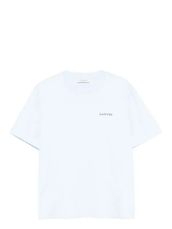 LANVIN Logo-embroidered Crewneck T-shirt - White