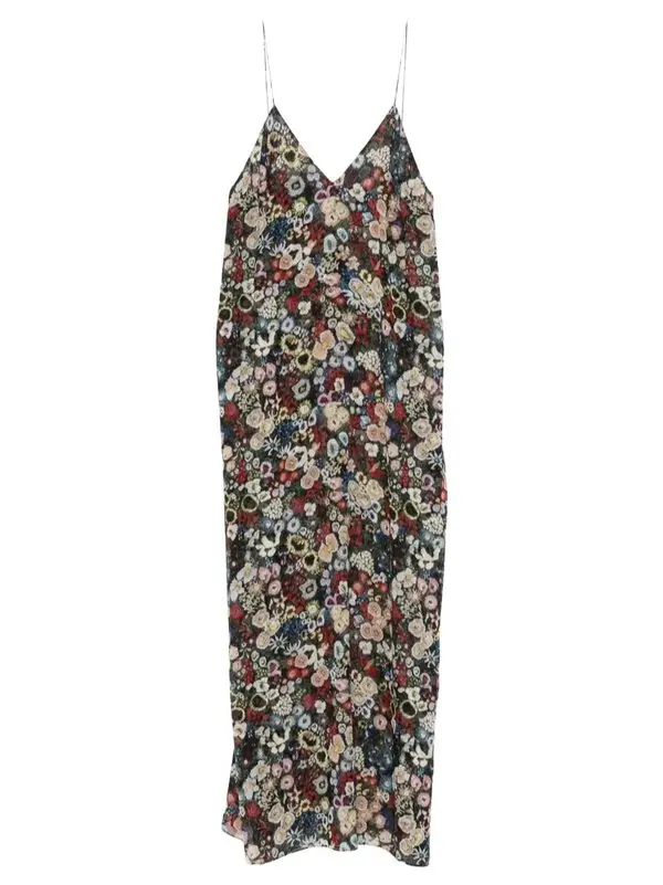 Khaite Taja Printed Maxi Dress - Black Multi
