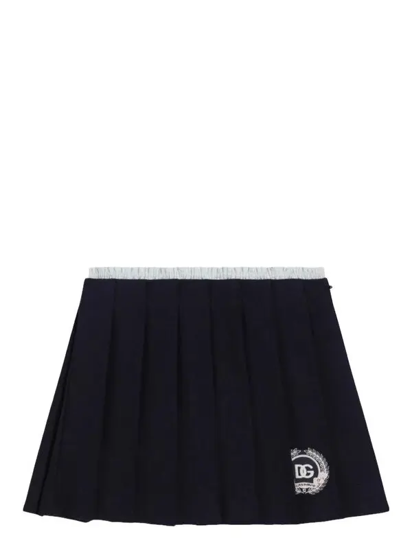 Dolce & Gabbana Pleated Mini Skirt - Blue