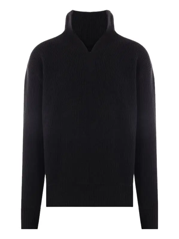 Rick Owens High-neck Wool Jumper - Black