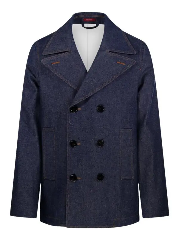 Gucci Collared Button-up Denim Jack - Black