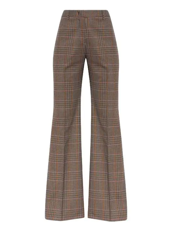 Etro Plaid Pattern Wide-leg Trousers - Brown