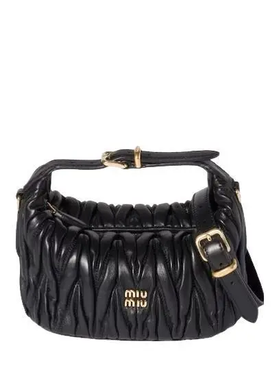 Miu Miu Matelassé Zipped Pouch - Black