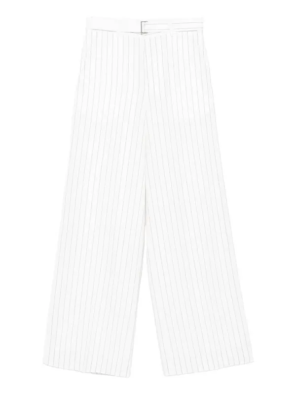 Sacai Striped Belted Tailored Trousers - White