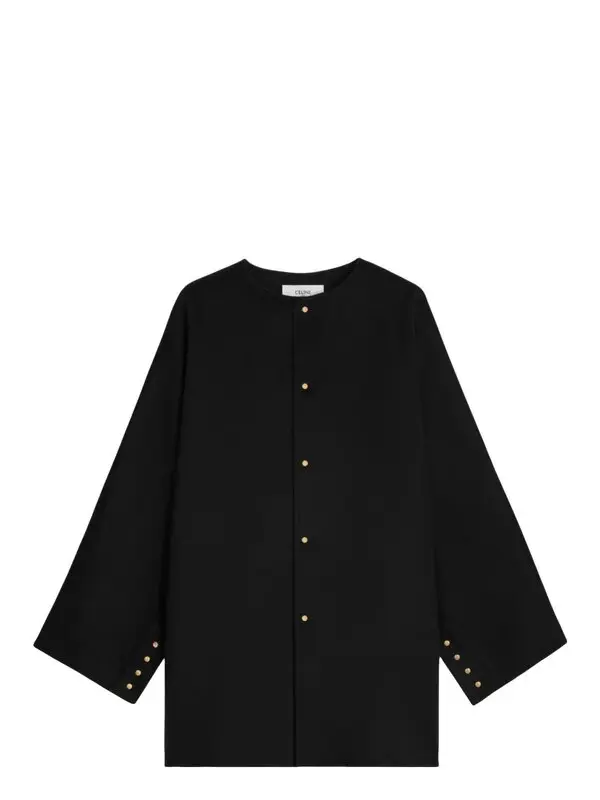 Celine Double Face Cashmere Coat - Black