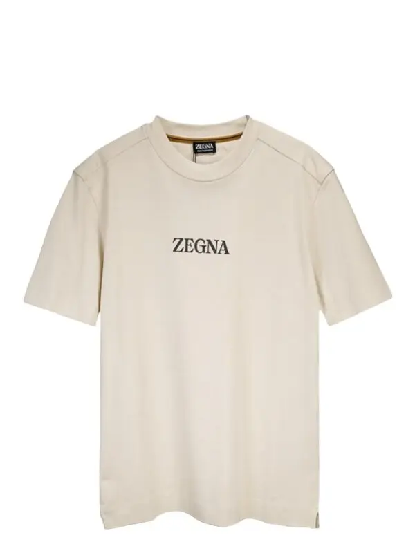 Zegna Logo Detailed Crewneck T-shirt - No