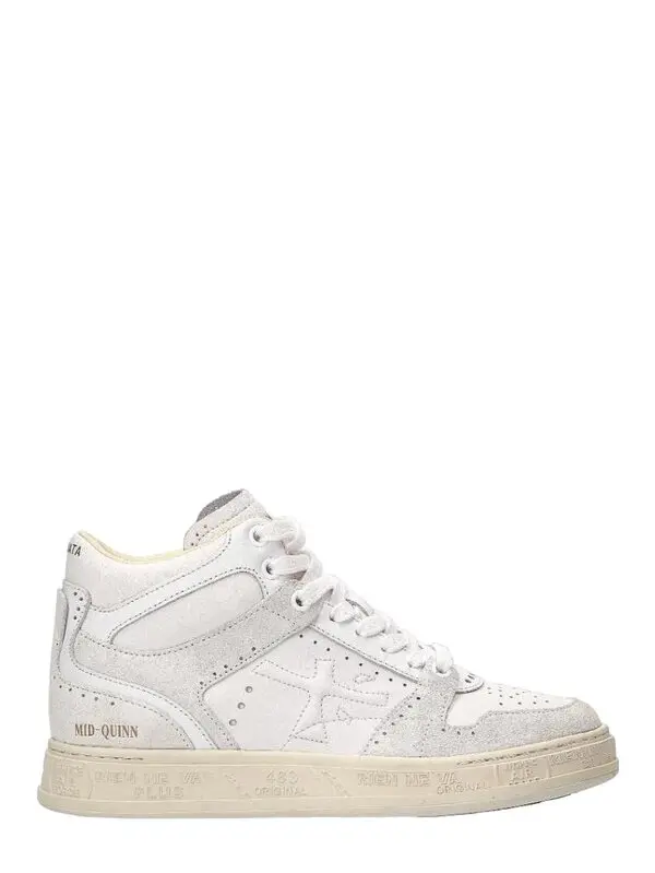 Premiata Logo Lace-up High Top Sneakers - White