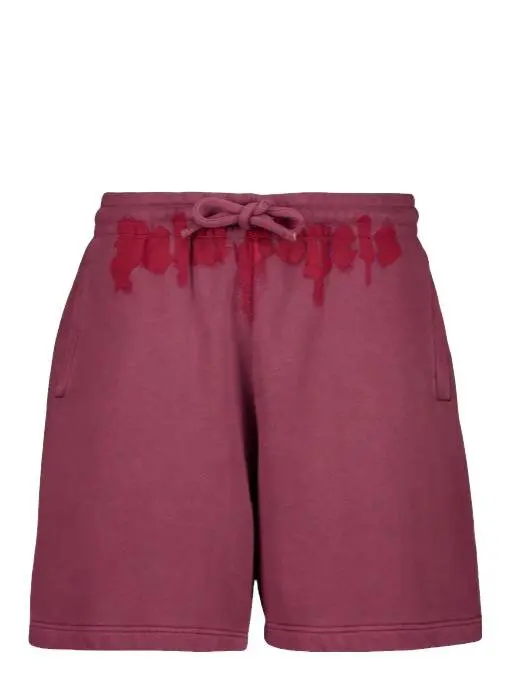 Palm Angels Logo Print Drawstring Bermuda Shorts - Red