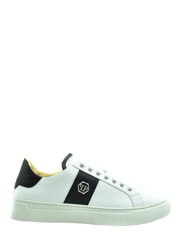 Philipp Plein Logo Plaque Leather Lace-up Sneakers - Green