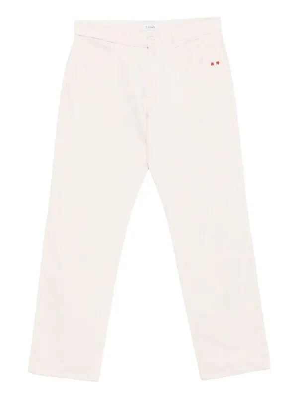 AMISH SUPPLIES Tricolor Stitching Jeans - White