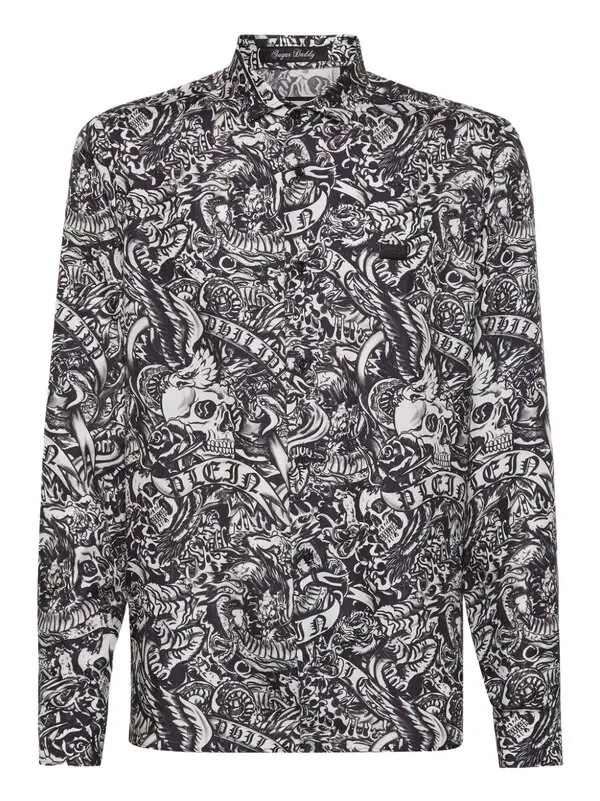Philipp Plein Long-sleeved Shirt - Black