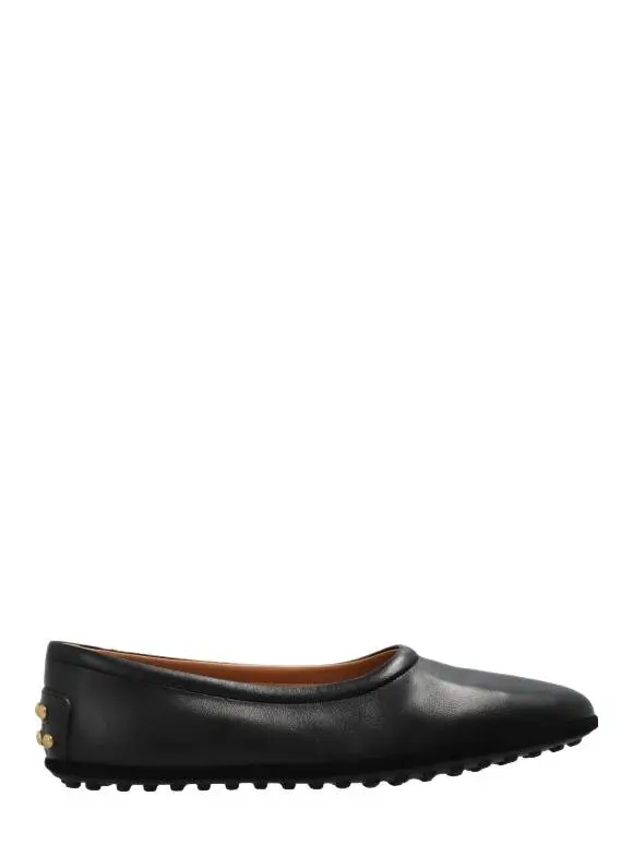 TOD'S Embellished Ballerina Flats - Black