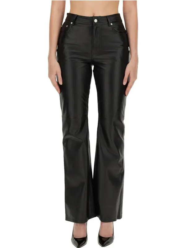 Moschino Printed Flared Casual Pants - Black
