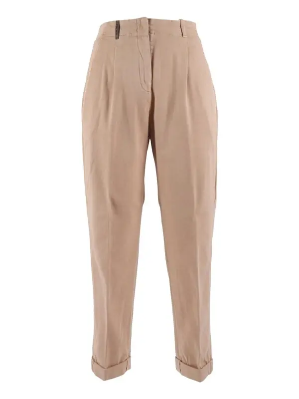 Peserico Pleated Cuffed Trousers - Nude