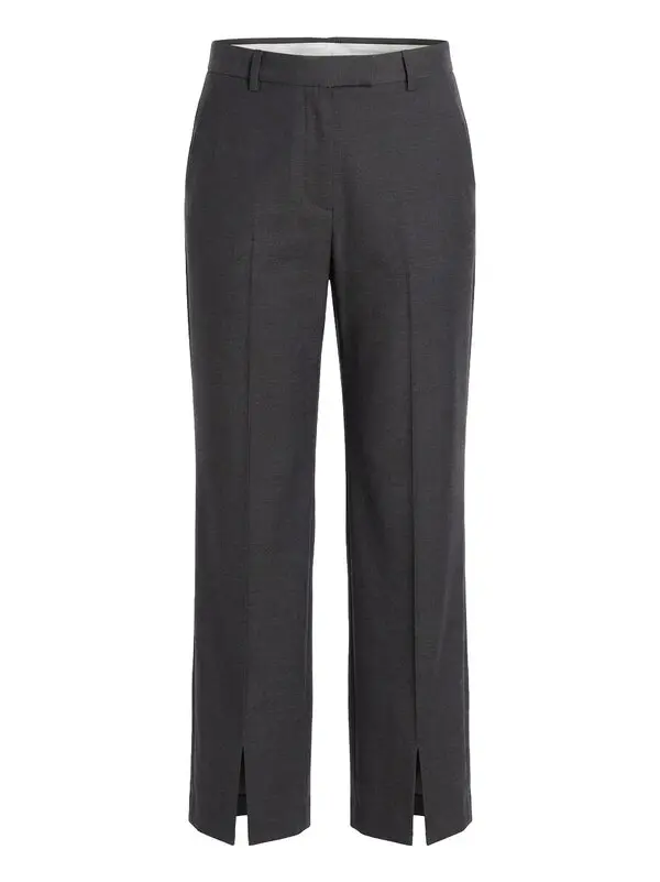 Gucci Straight-leg Trousers With Split Hem - Grey