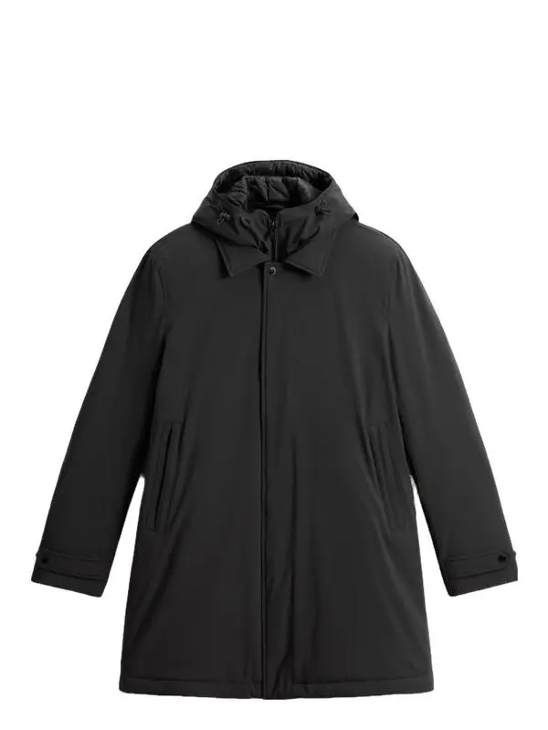 Woolrich Removable Hooded Jacket With Primaloft Ecoblack Padding - Black