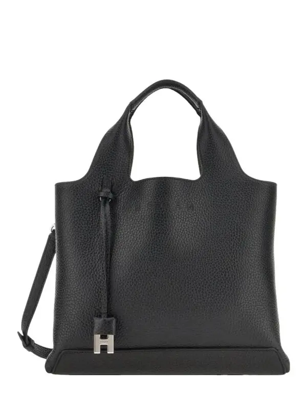 Hogan H Logo Shopping Bag - Black