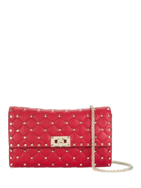 Valentino Garavani Rockstud Spike Shoulder Bag - Red