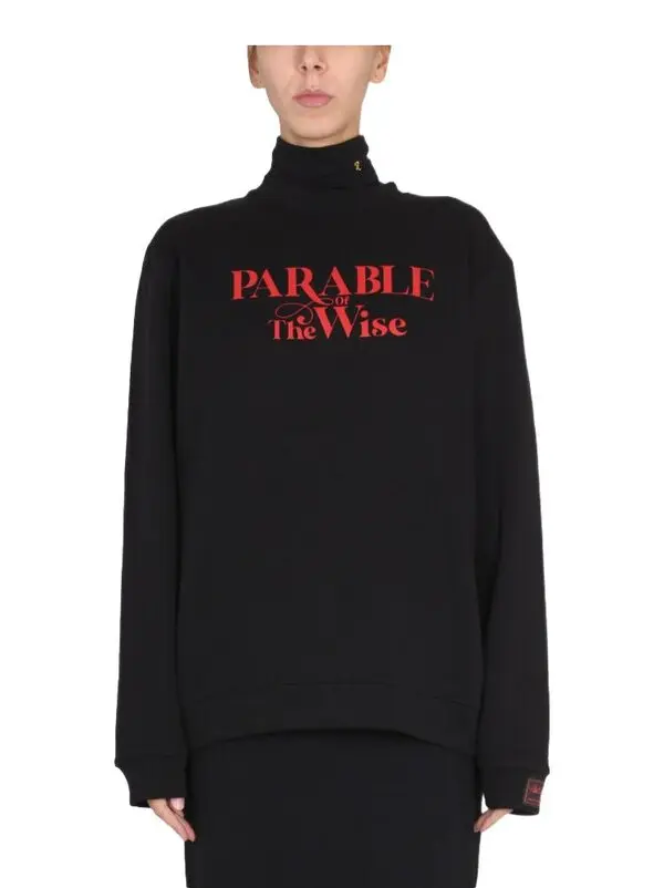 Raf Simons Graphic Crewneck Sweater - Black