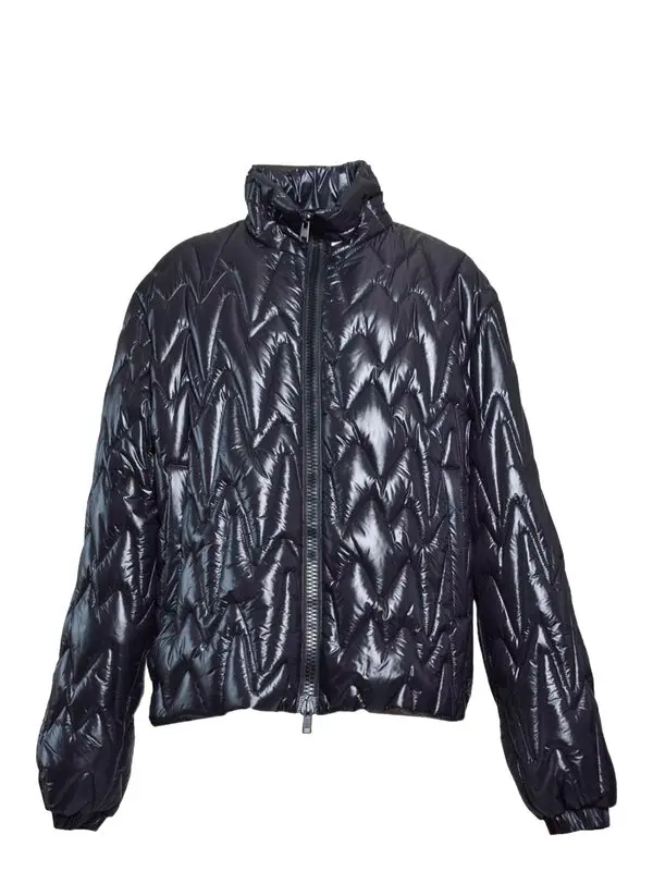 MSGM Quilted Zip-up Padded Jacket - Black