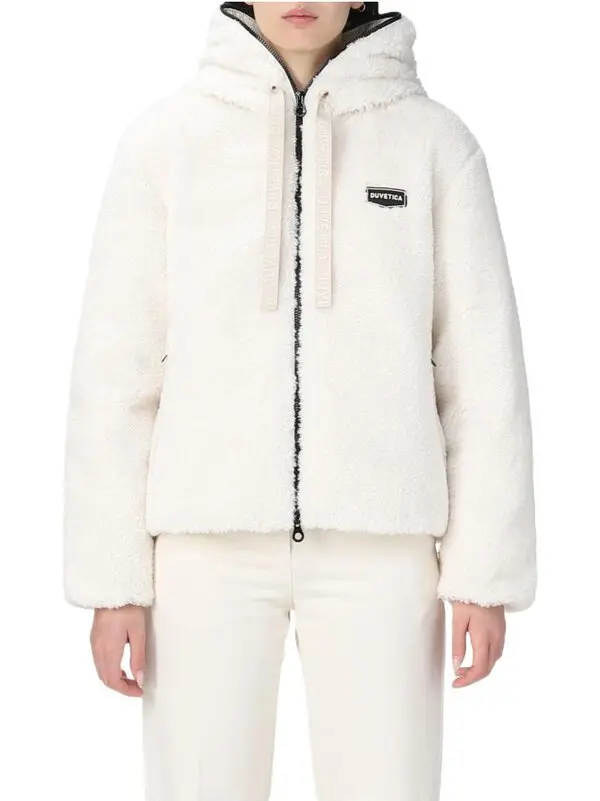 Duvetica Long-sleeved Hooded Casual Jacket - White