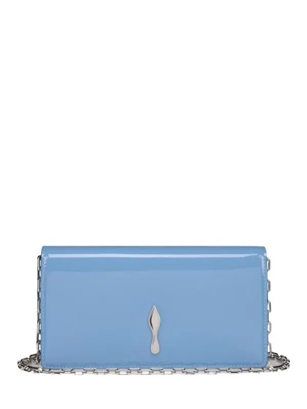 CHRISTIAN LOUBOUTIN Bettina Foldover Clutch Bag - Blue