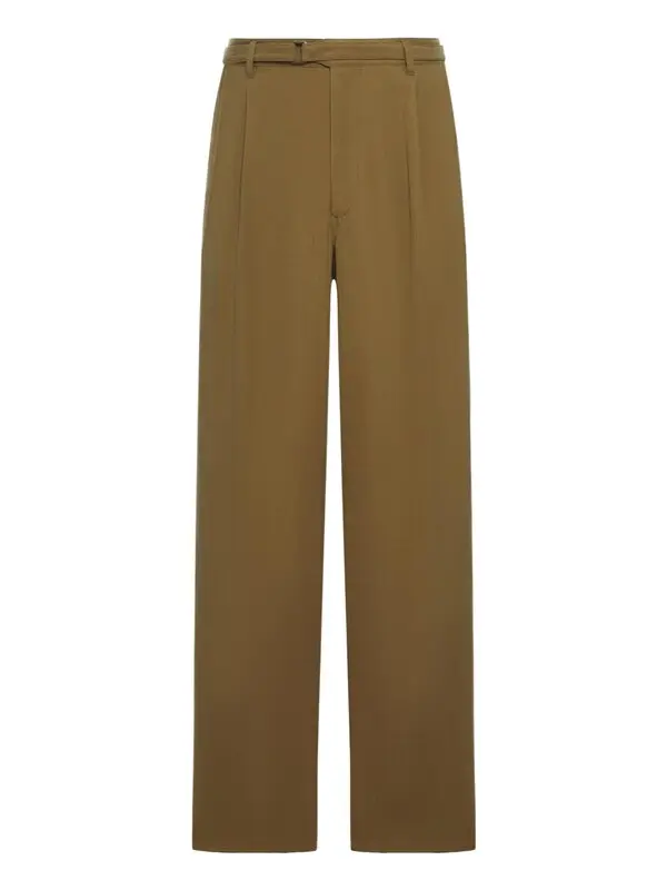 Giorgio Armani Pleated Relaxed-fit Pants - Brown