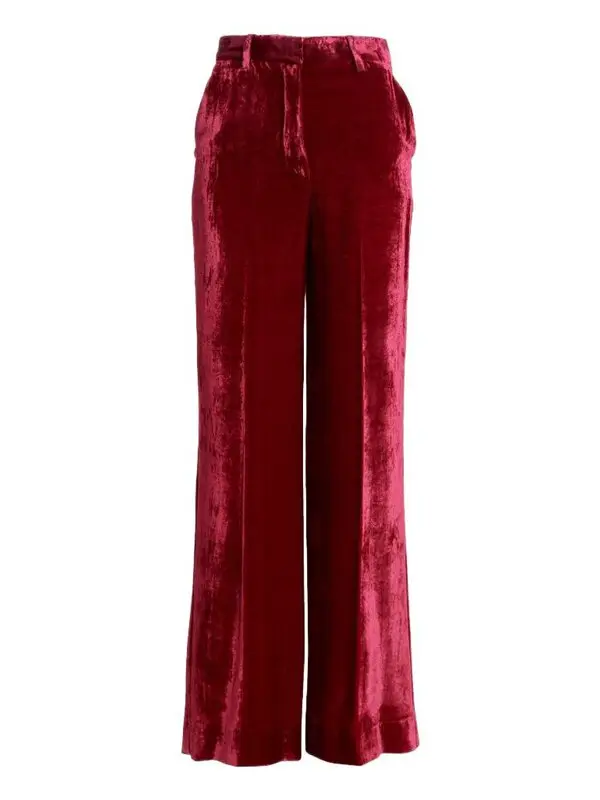 P.a.r.o.s.h Velvet Wide-leg Trousers - Red