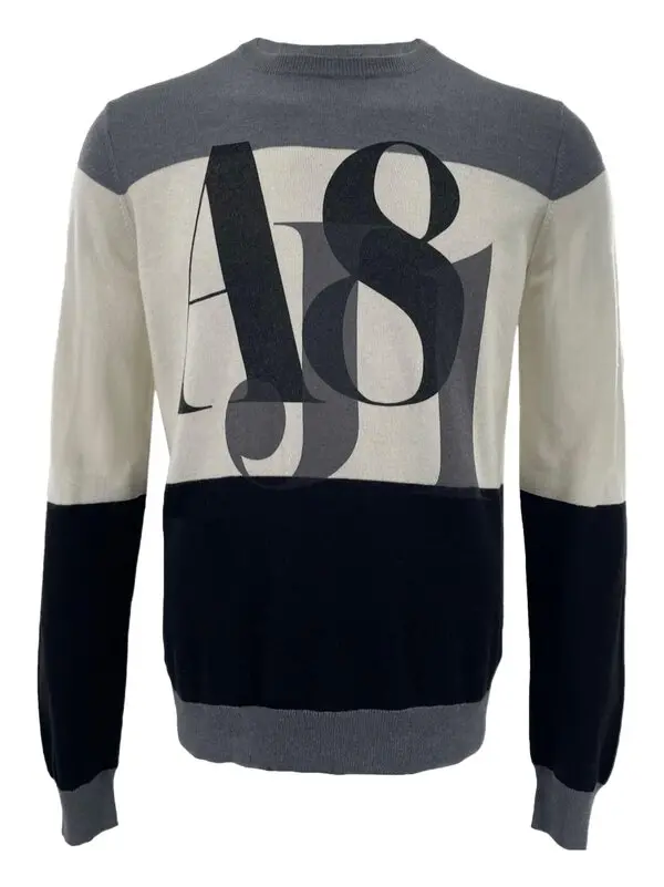 Emporio Armani Long-sleeved Crew Neck Sweater - Black