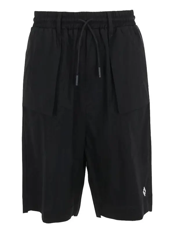 MARCELO BURLON COUNTY OF MILAN Logo Track Shorts - Black