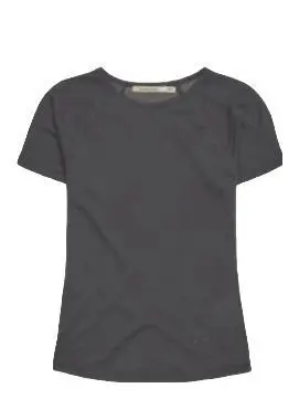 Paloma Wool Sheer Short Sleeve Top - Dark Grey