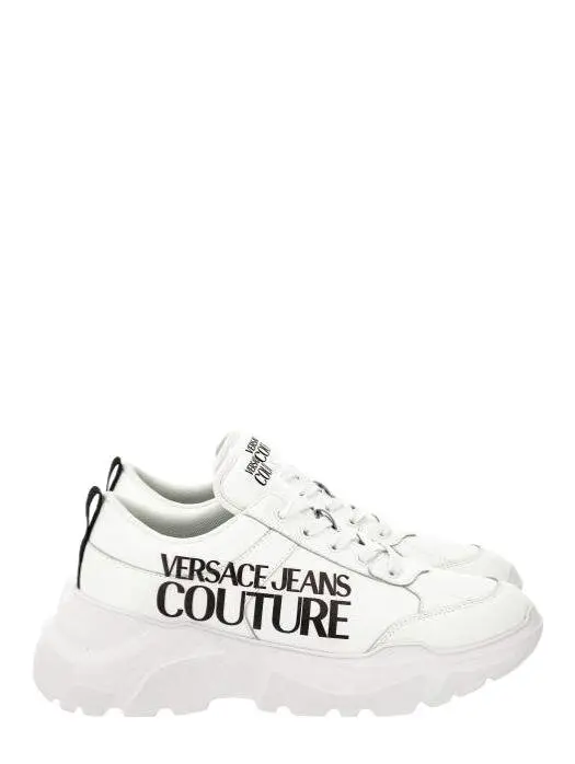 Versace Logo-printed Chunky Lace-up Sneakers - White