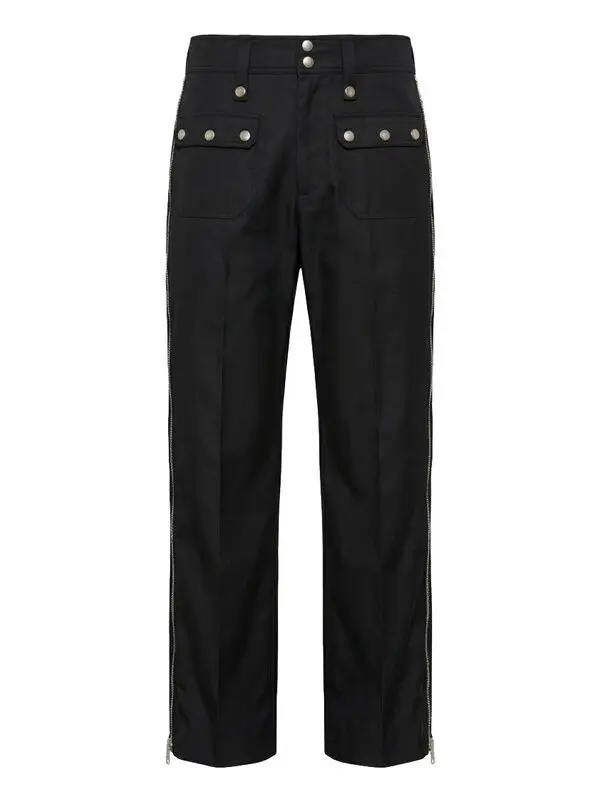 Gucci Zip Detail Trousers - Black