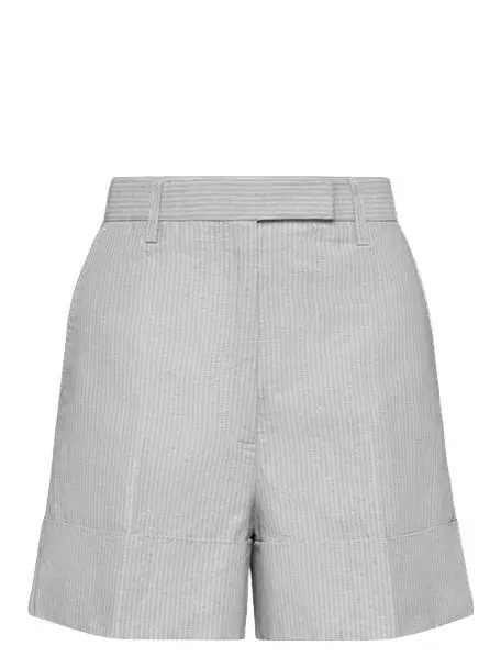 Thom Browne Pinstriped Tailored Shorts - Light Gray