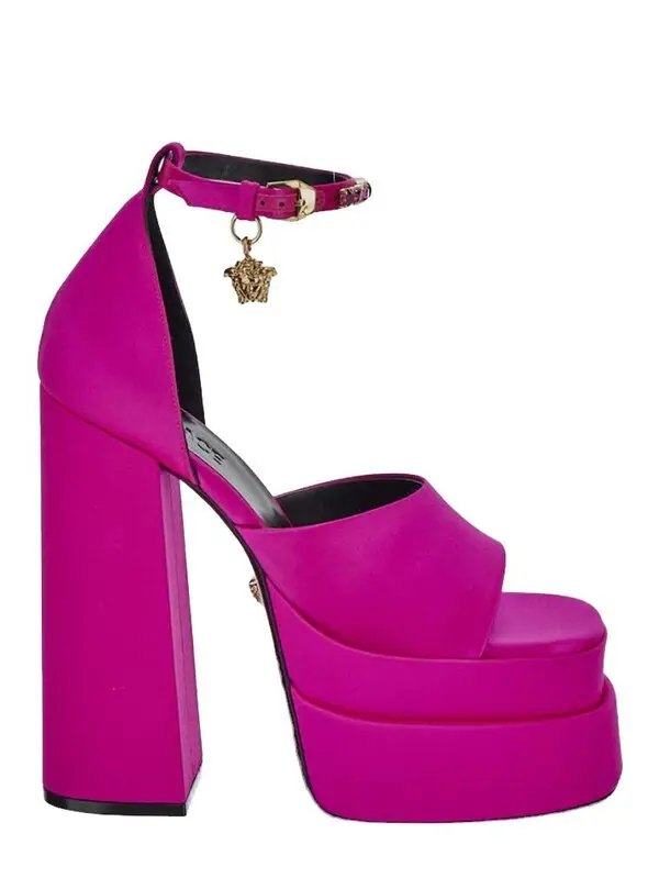 Versace Medusa Aevitas Platform Sandals - Purple