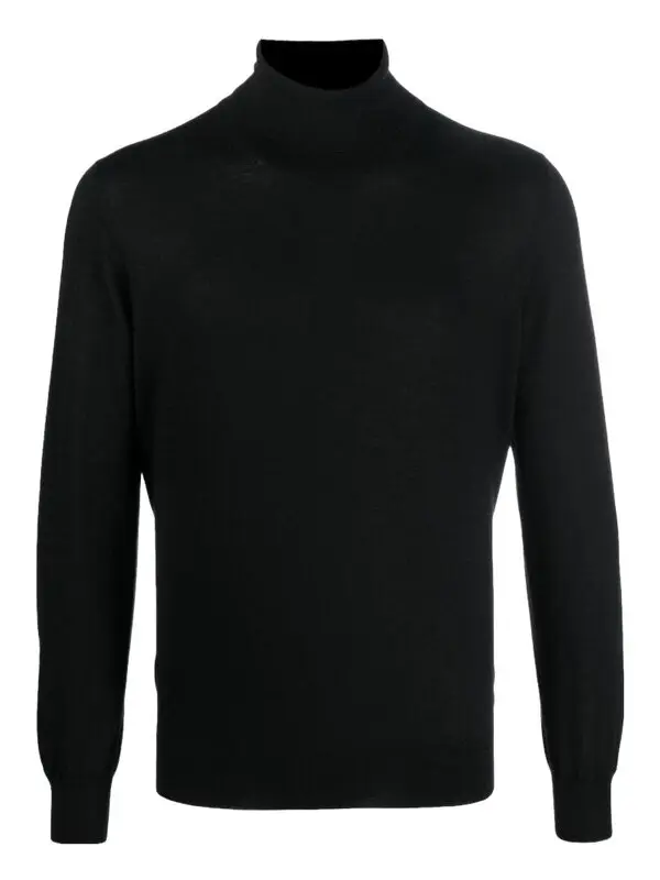 D'ANIELLO Fine-knit Roll-neck Jumper - Black