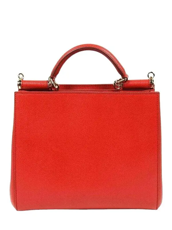 Dolce & Gabbana Top Handle Handbag With Logo Detail - Red