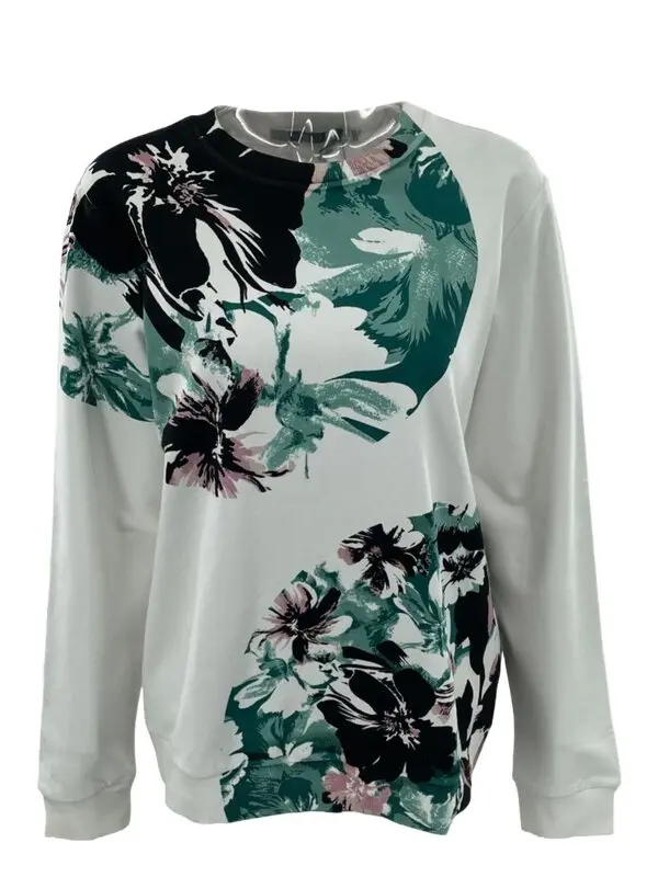 Sportmax Long-sleeved Sweater With Pattern - Gray