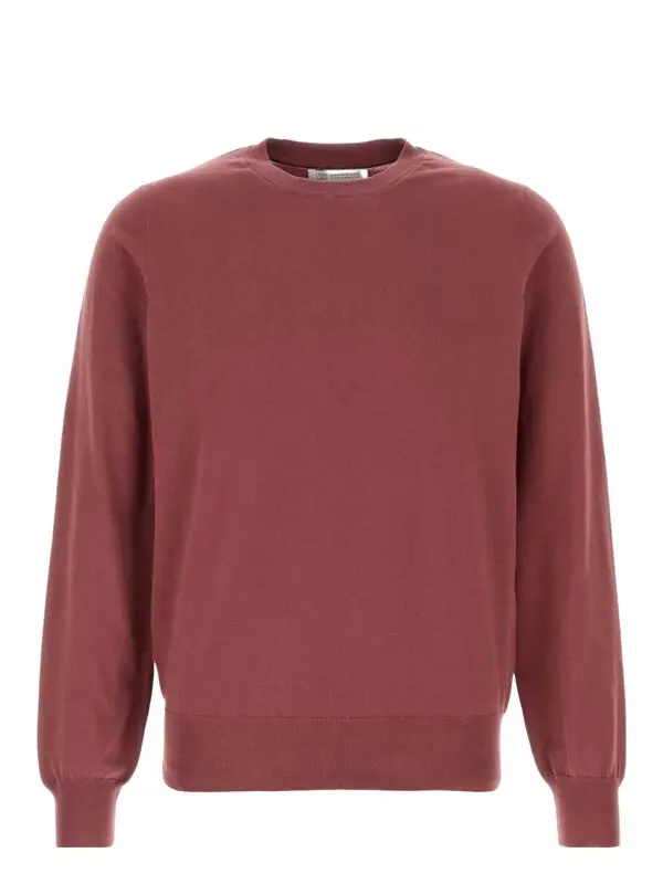 Brunello Cucinelli Crew Neck Long Sleeve Sweater - Red