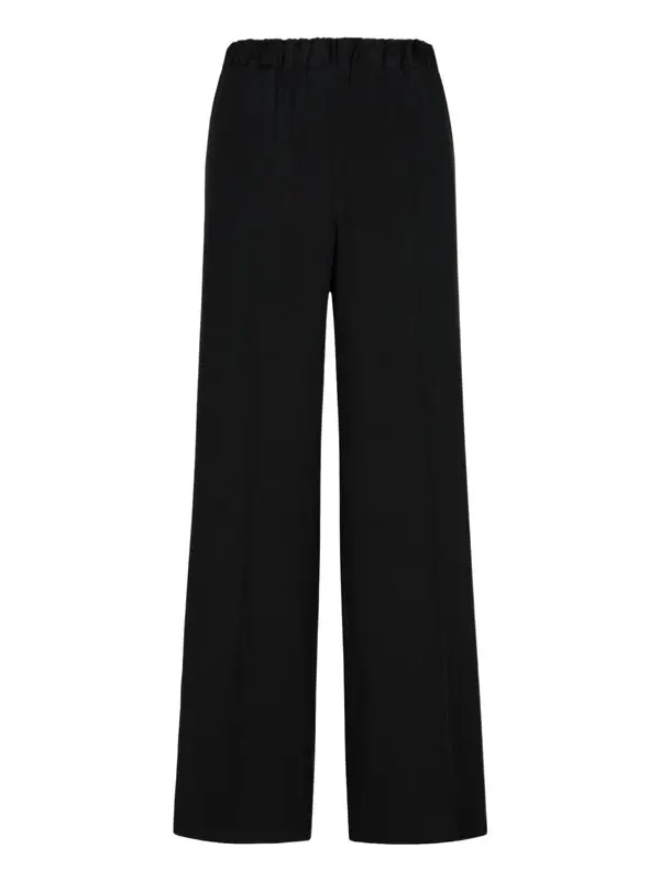 P.a.r.o.s.h Wide-leg Elastic Waist Pants - Black