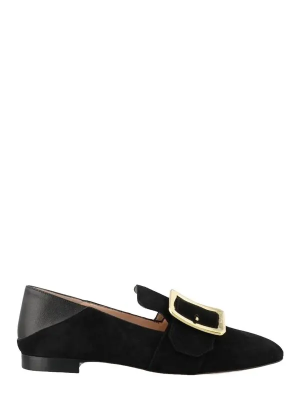 Bally Janelle Buckle Ring Loafers - Black
