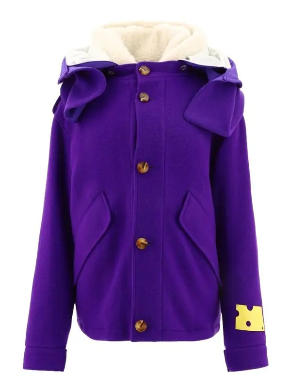 Off-White Hooded Reversible Jacket - Purple