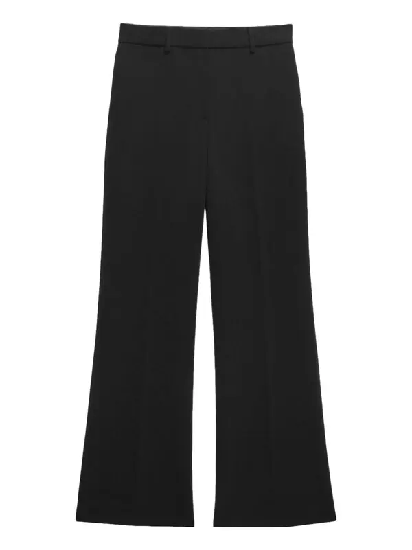 MSGM High-waisted Straight Leg Trousers - Black