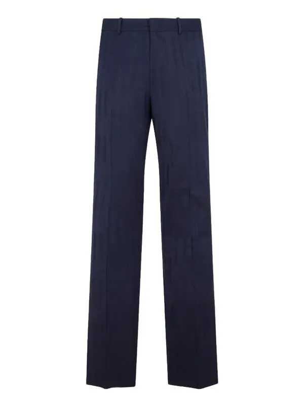 Off-White Mid-rise Straight Leg Trousers - Black