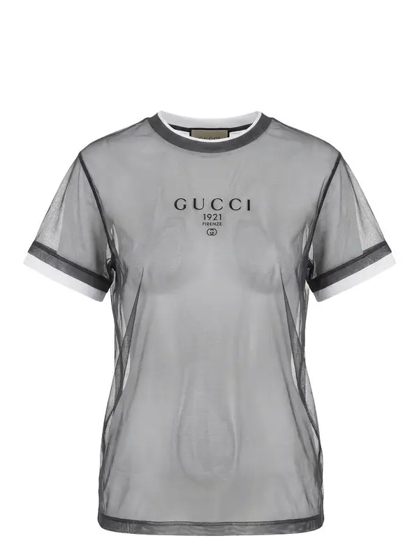 Gucci Sheer Jersey T-shirt - Gray