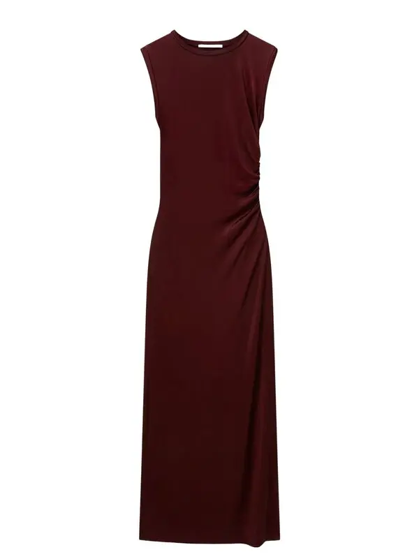 Stella McCartney Sleeveless Crewneck Maxi Dress - Deep Cherry